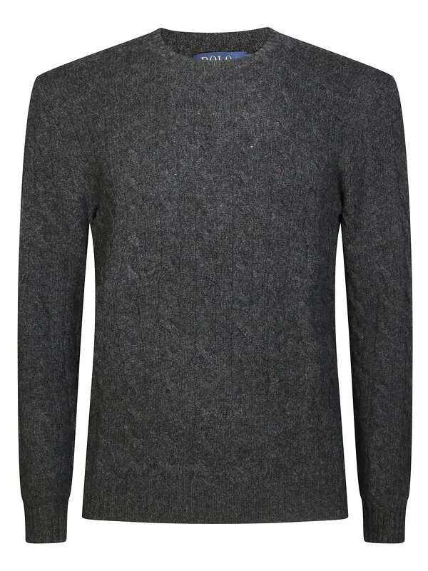 Polo Ralph Lauren Classic Cable Knit Crewneck Sweater - Nero