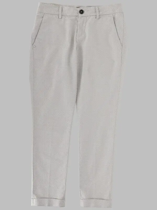 FAY Cotton Blend Textured Trousers