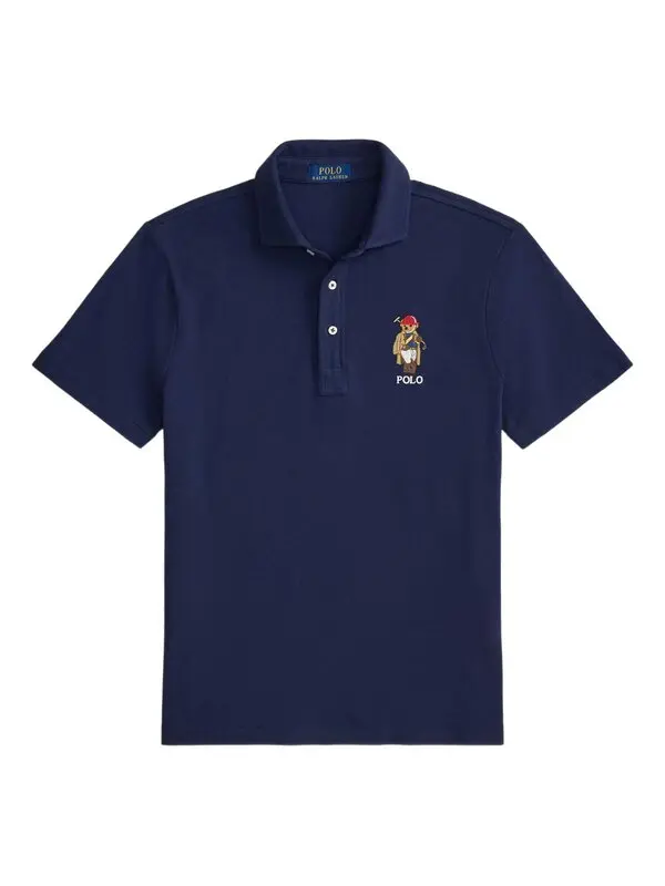 Ralph Lauren Embroidered Bear Polo Shirt - Navy
