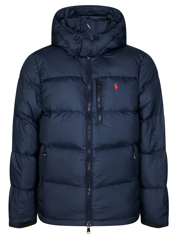 Polo Ralph Lauren Puffer Bomber Jacket With Hood - Blu