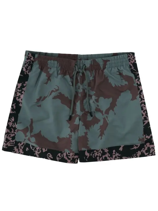 Dries Van Noten Printed Swim Trunks - Green