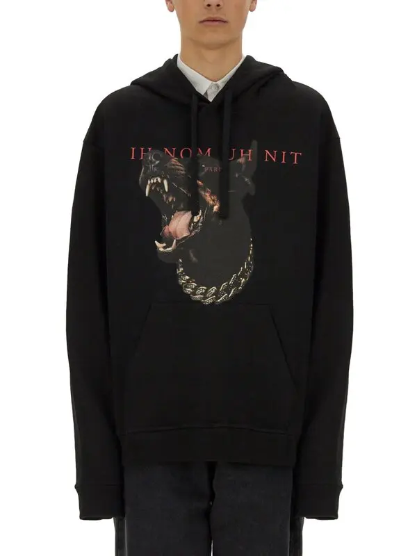 IH NOM UH NIT Dobermann Print Sweatshirt - Black