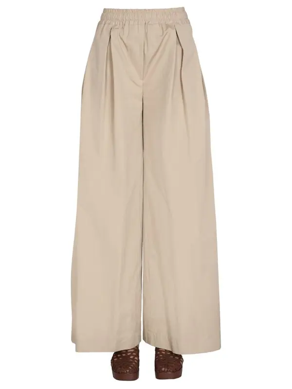 Aspesi Elasticated Waist Poplin Trousers - Beige