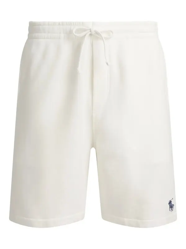 Polo Ralph Lauren Embroidered Logo Fleece Shorts - White
