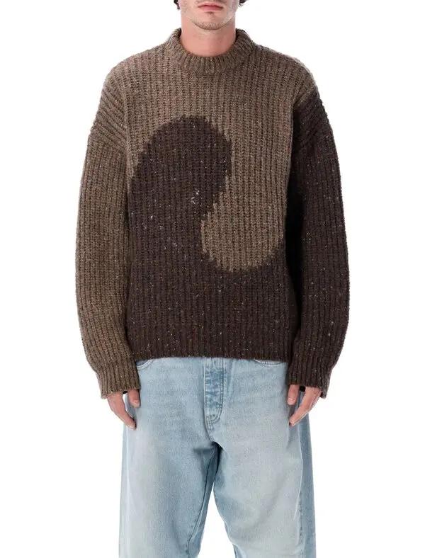 ERL Two-tone Knit Sweater - Brown