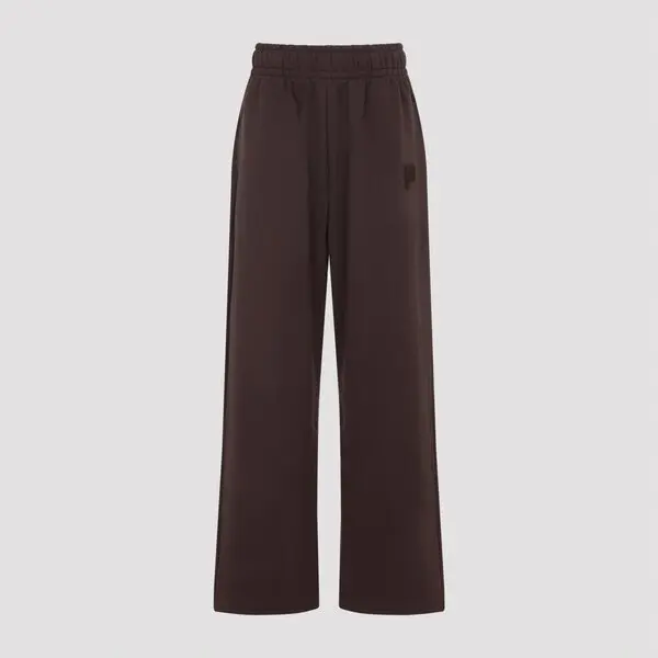 PANGAIA Elasticated Embroidered Track Pants - Brown