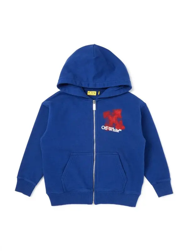 Off-White Logo-embroidered Full-zip Sweatshirt