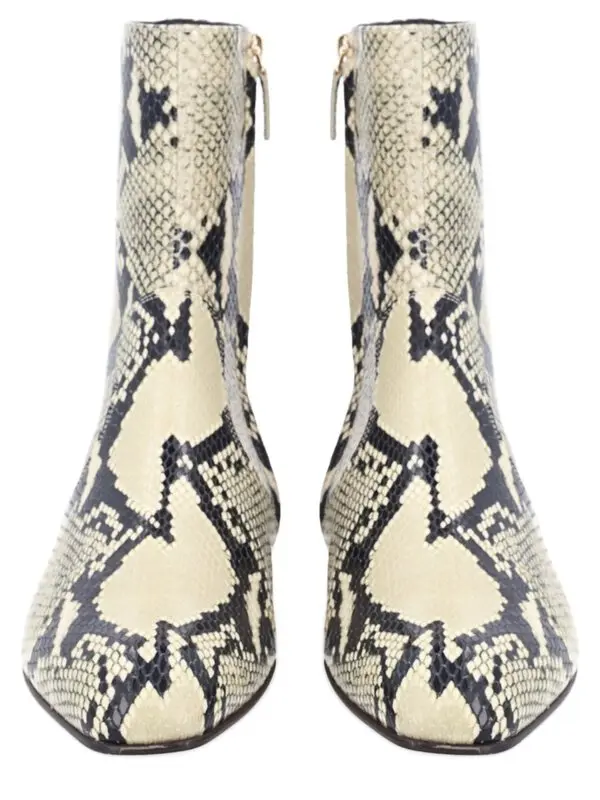Khaite Colt Snake-effect Leather Ankle Boots