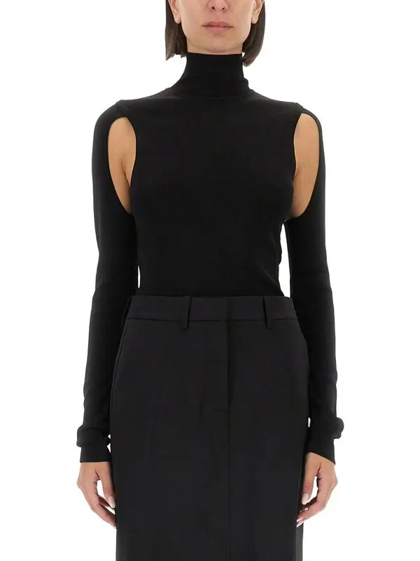 Helmut Lang Viscose Knit Air Top - Black