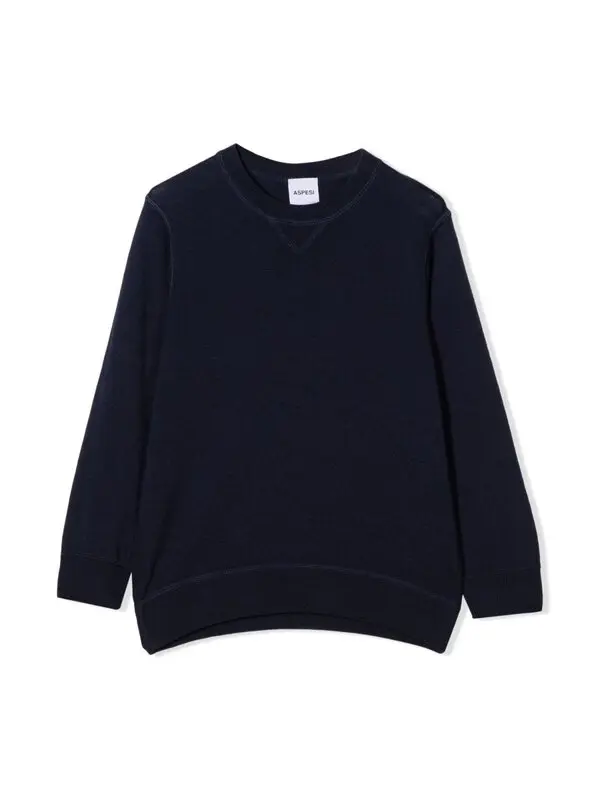 Aspesi Mini Tricot Crew Neck Sweater - Blue