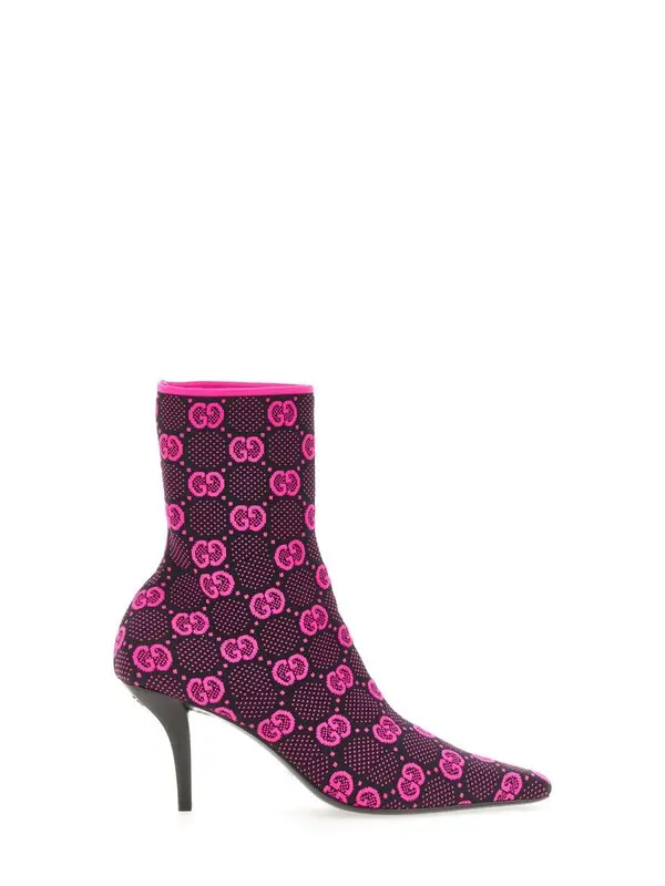 Gucci Gg Knitted Ankle Boots