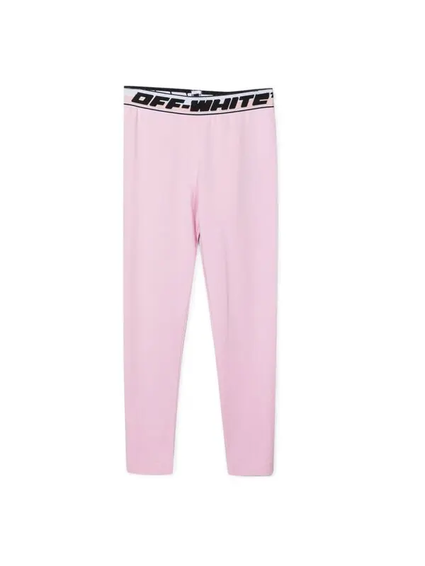 Off-White Logo Band Leggings For Young Fashionistas