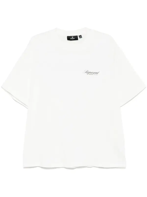 REPRESENT Owners Club Script T-shirt Fit - White