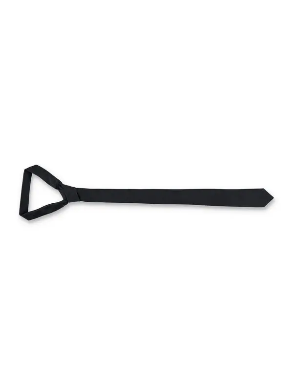 Saint Laurent Silk Tie For Elegant Accessory - Nero