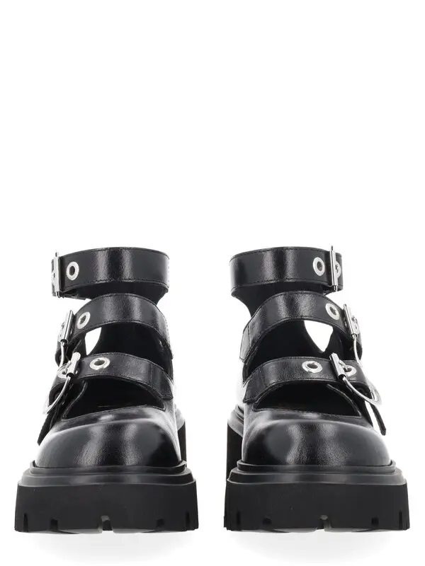 VIVIENNE WESTWOOD Buckled Platform Mary Jane Loafers - Black