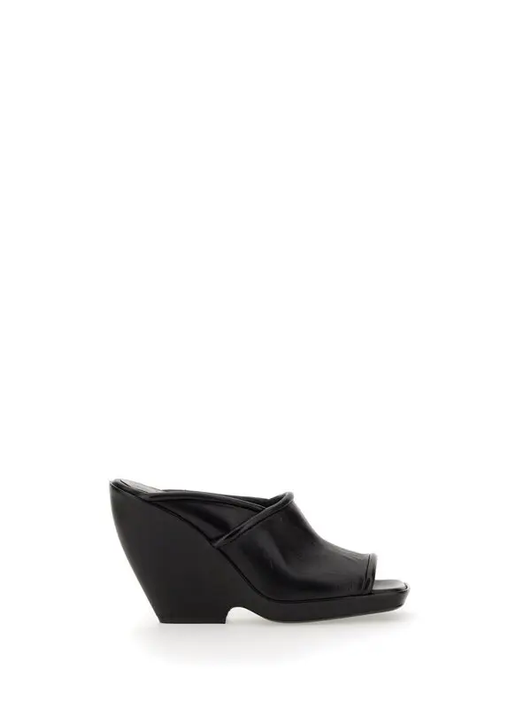 Khaite Aimee Ankle Strap Flat Sandal In Leather