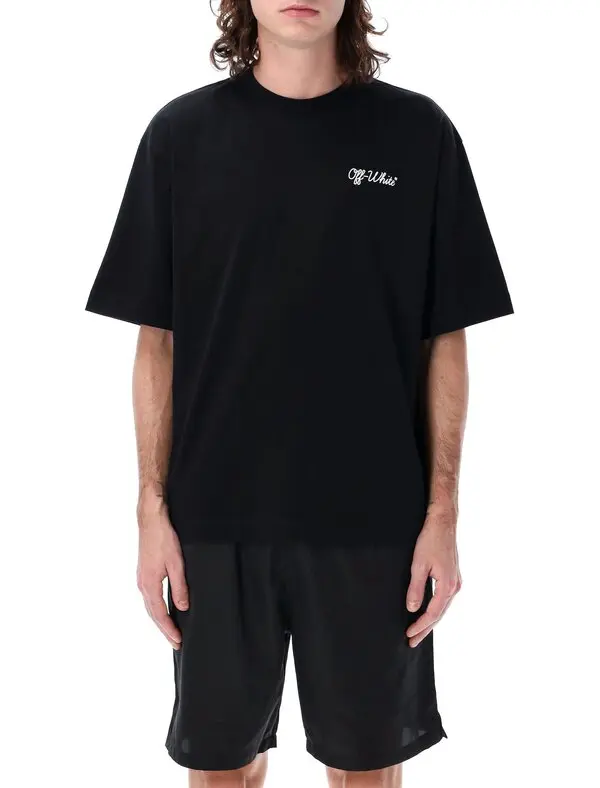 Off-White Oversized Script T-shirt Skate Fit Large - Black