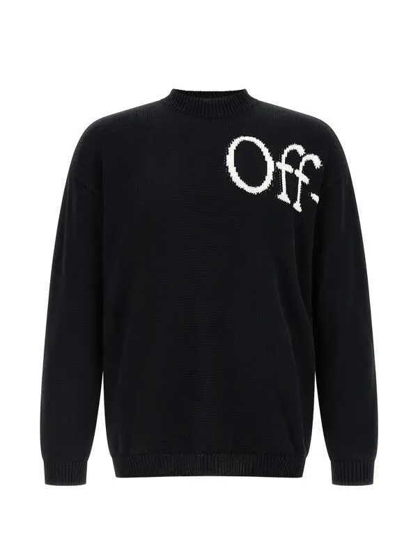 Off-White Bookish Shared Knit Crewneck For Ss26 - Black
