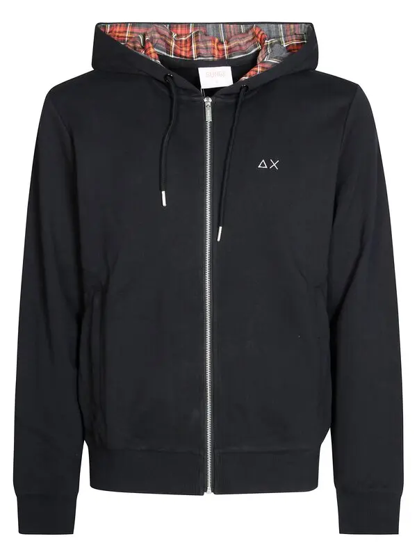 SUN 68 Zip-up Hoodie With Contrast Fabric