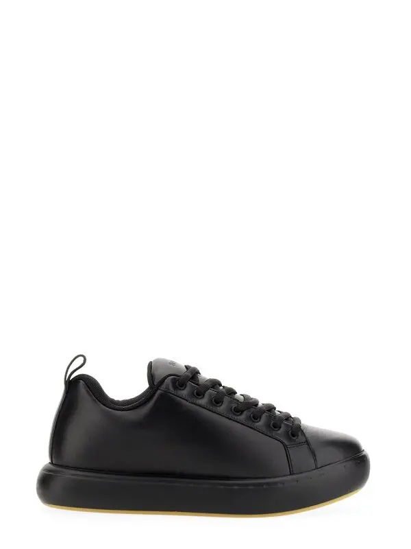 Bottega Veneta Sneaker Pillow" Lace-up Leather Sneakers - Black