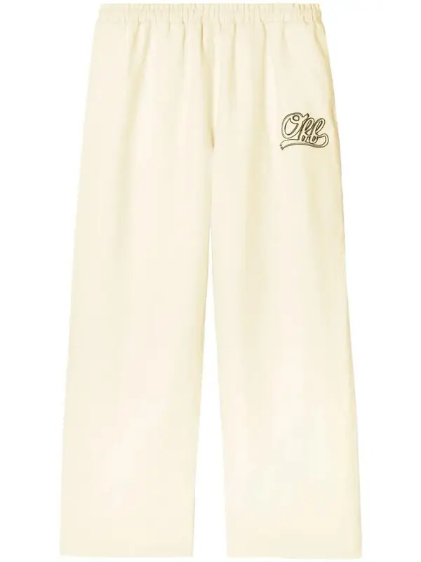 Off-White Italic Linen Souvenir Pants Ss25 - Ivorybl