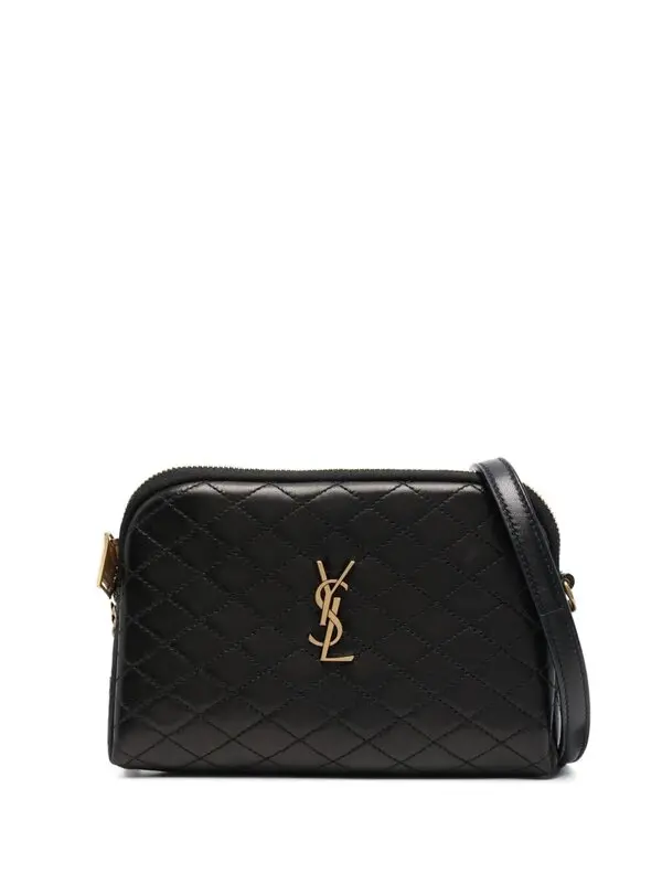 Saint Laurent Quilted Leather Mini Crossbody Bag - Black