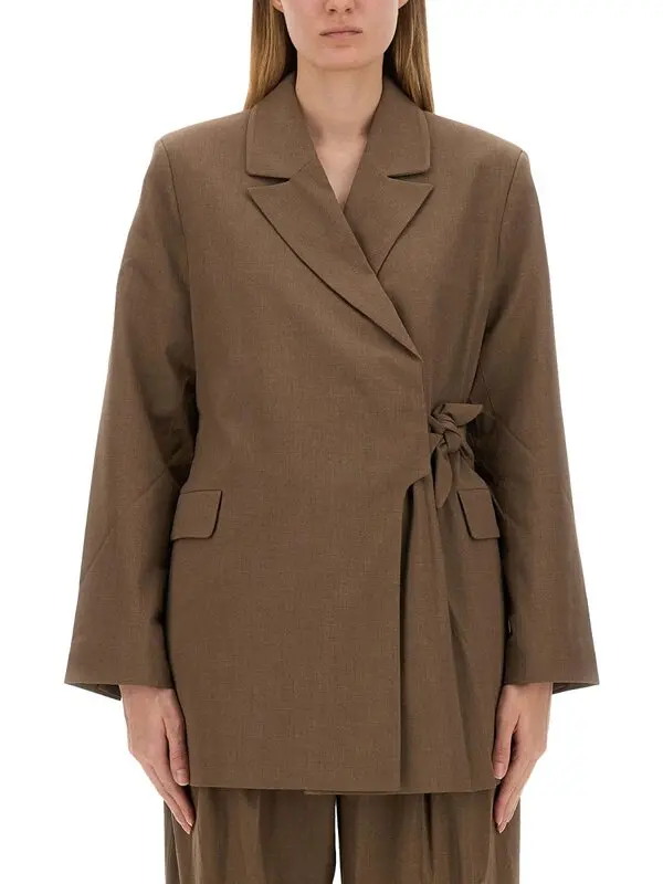 GANNI Asymmetrical Knotted Blazer