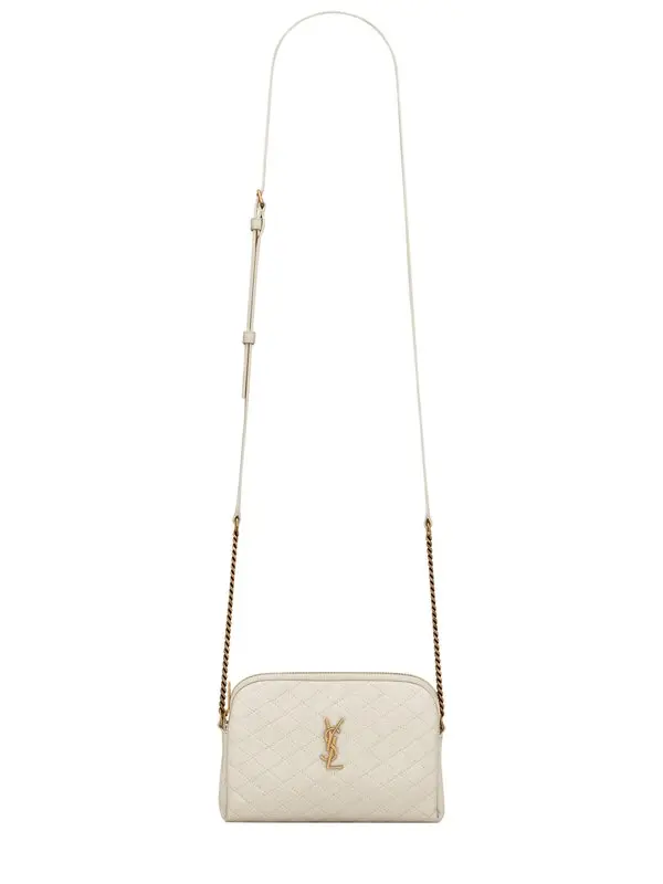 Saint Laurent Quilted Leather Mini Bag With Chain Strap