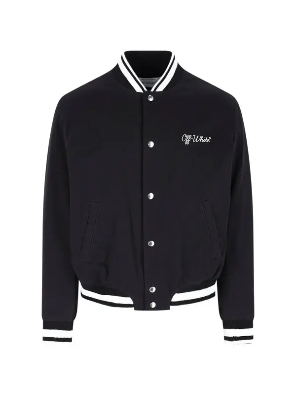 Off-White Varsity Bomber Jacket - Black