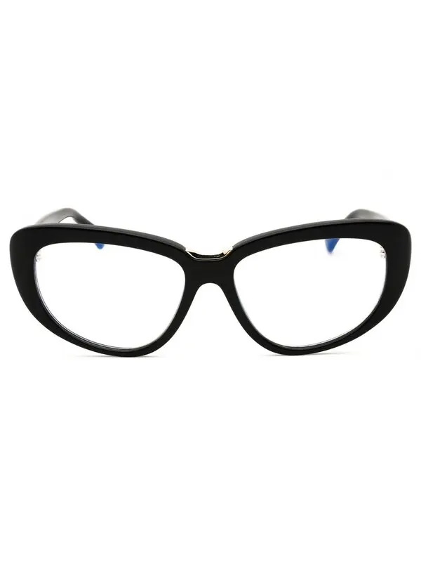 Max Mara Cat Eye Eyeglasses - 052 - Dark Havana/clear Demo Lens