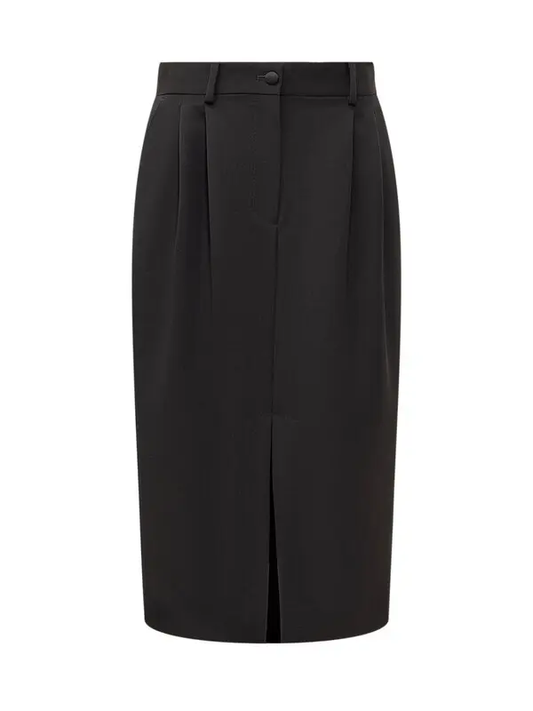 Dolce & Gabbana Ruched Mini Skirt With Tie Detail - Nero