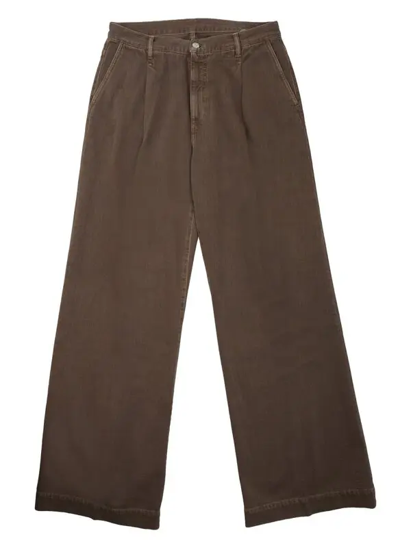 NINE:INTHE:MORNING Wide-leg Cotton Pants - Brown