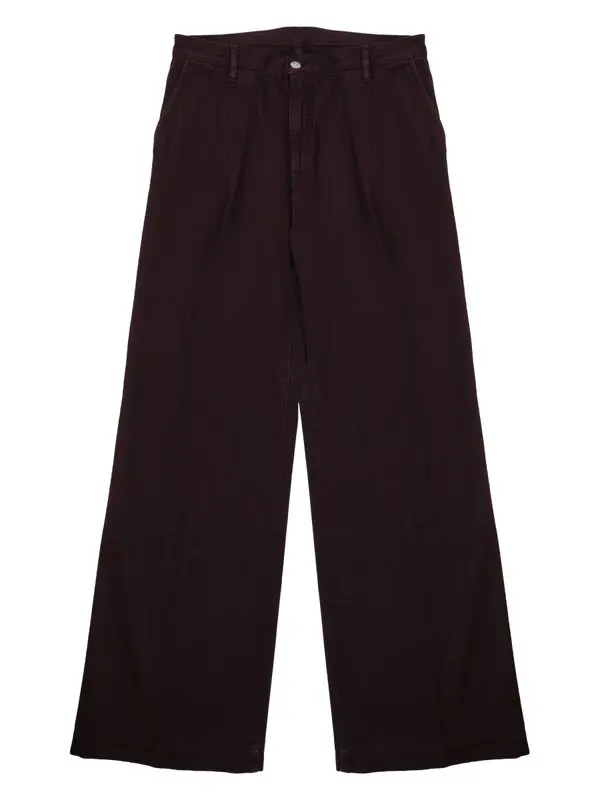 NINE:INTHE:MORNING Wide-leg Cotton Jeans - Brown
