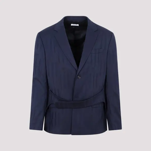 Off-White Wool Single-breasted Blazer - Blue