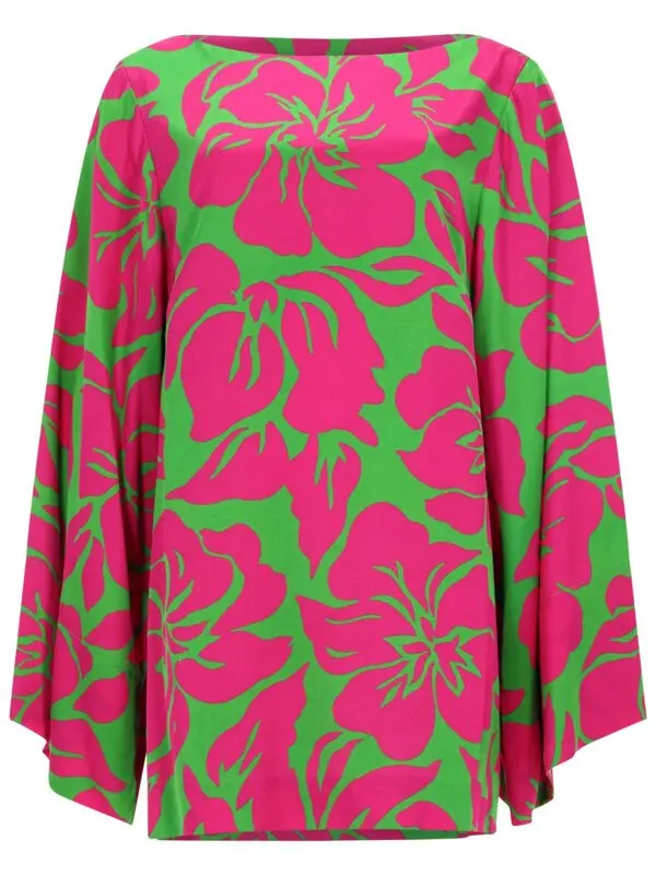 Dries Van Noten Floral Print Long Sleeve Blouse - Multicolour