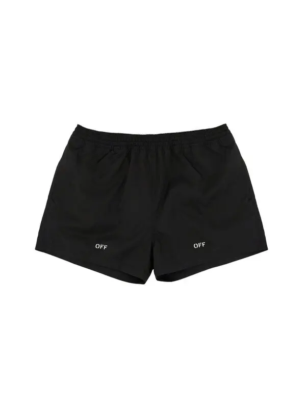 Off-White Mini Boxer Swimsuit - Black