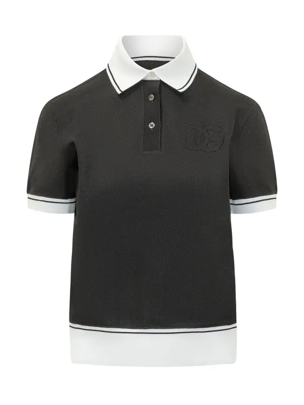 Dolce & Gabbana Polo Sleeves Cut With Stylish Collar