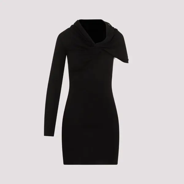 Saint Laurent Twist-front Asymmetric Minidress