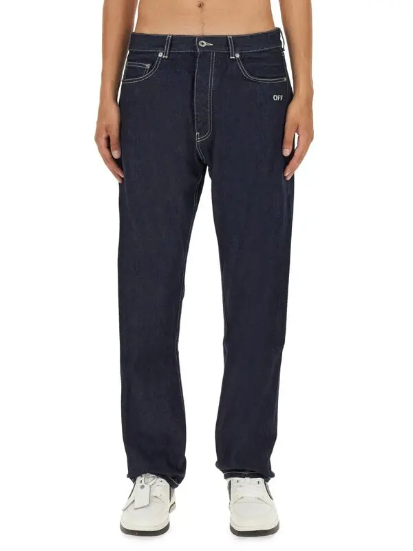 Off-White Embroidered Skate Jeans
