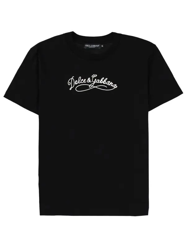 Dolce & Gabbana Logo Print Cotton T-shirt - Black