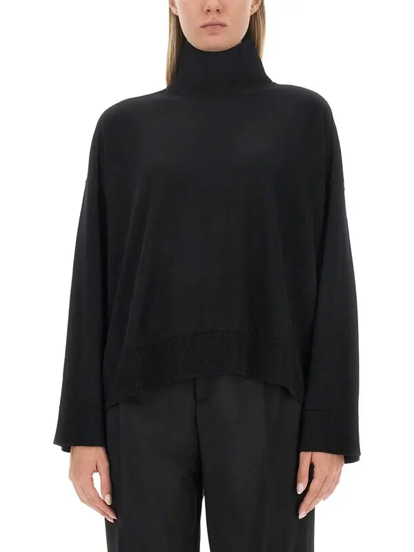 Bottega Veneta Wool Blend Turtleneck Sweater - Black