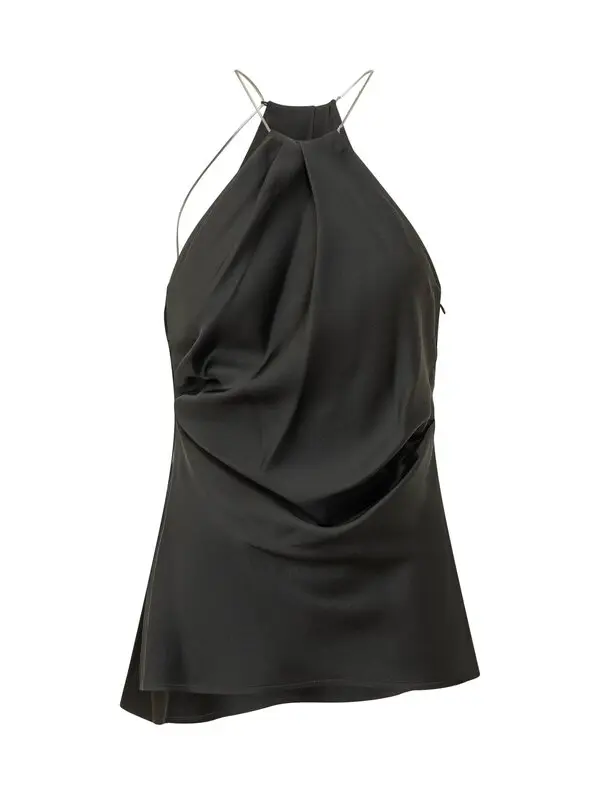 Victoria Beckham Draped Halter Neck Top