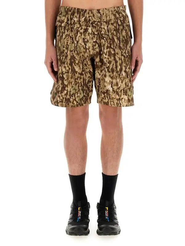 SOUTH2 WEST8 Printed Poly Stretch Bermuda Shorts - Multicolour