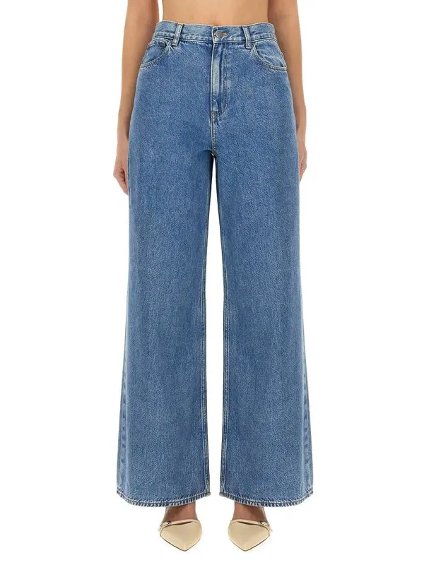 Theory High-waisted Wide-leg Jeans In Relaxed - Denim
