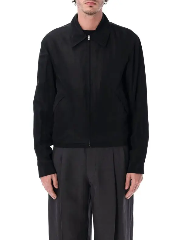 LEMAIRE Short Blouson Jacket With Zip Closure - Black