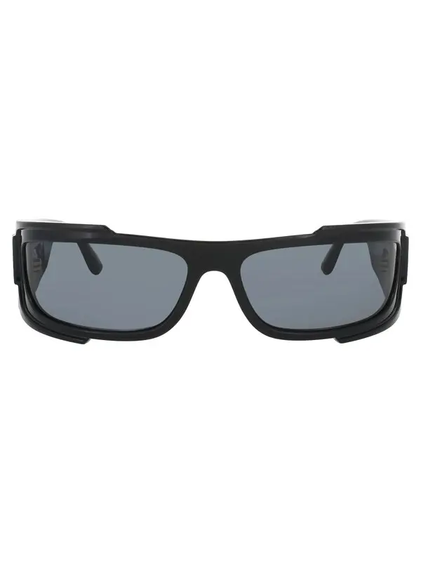 Versace Rectangular Nylon Sunglasses - Black - Smoke