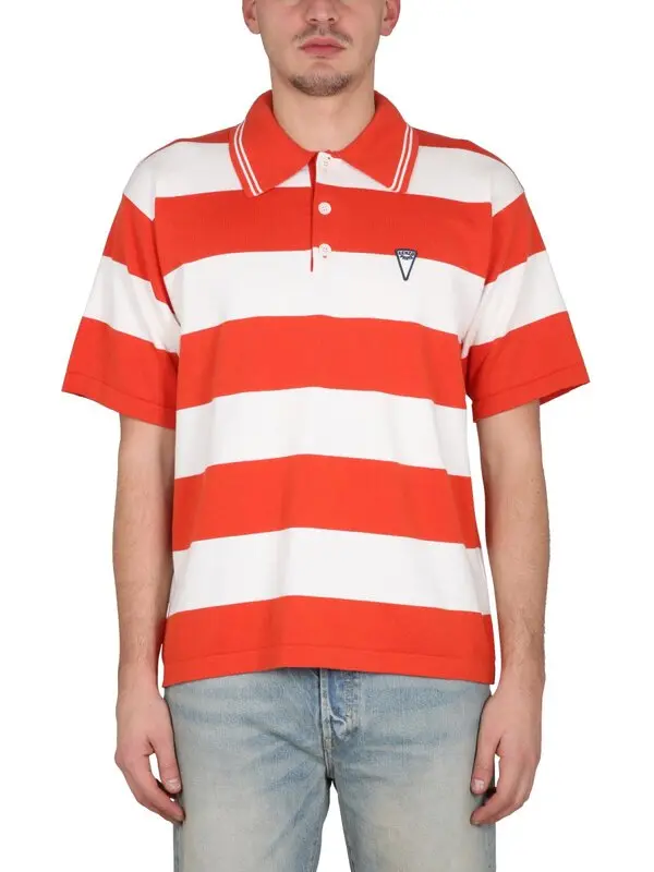 Kenzo Nautical Striped Classic Collar Polo Shirt