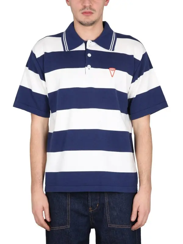 Kenzo Embroidered Logo Striped Polo Shirt
