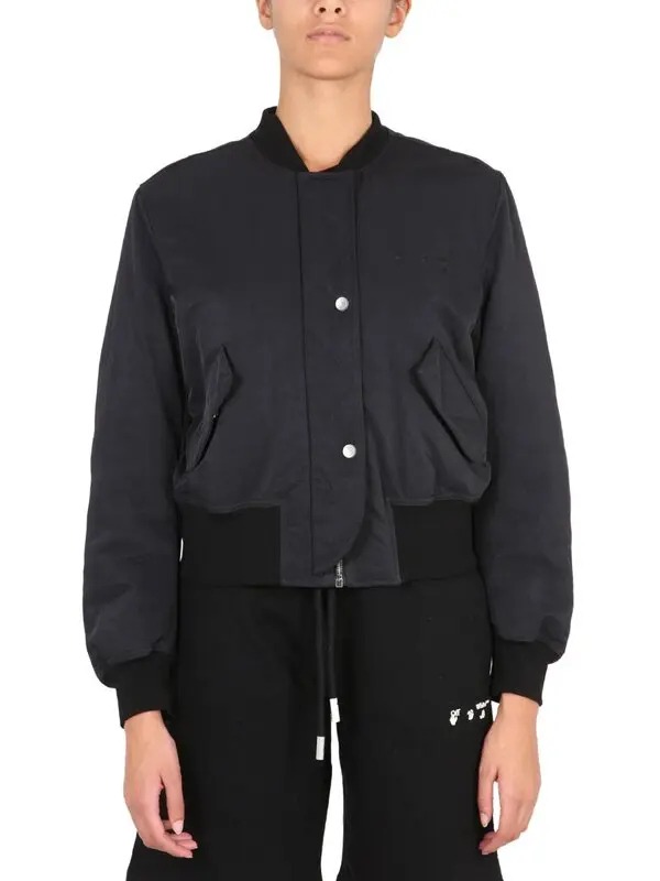 Off-White Bomber Jacket With Paint Logo