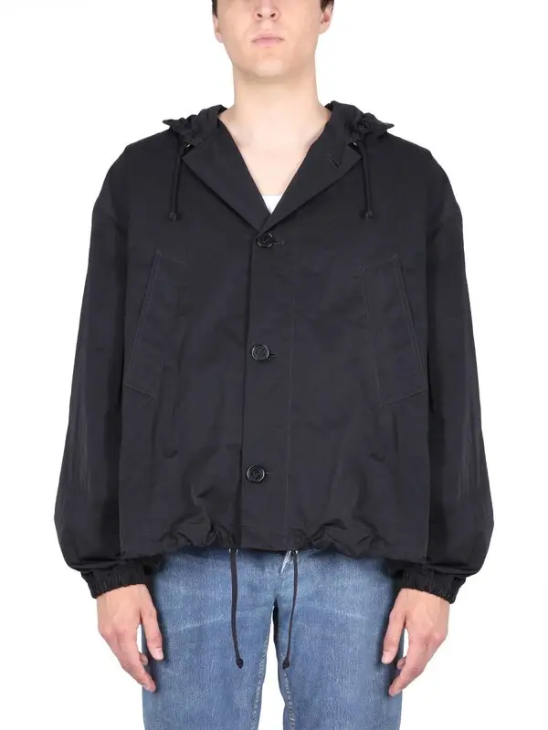 Bottega Veneta Packable Hooded Blouson In Nylon